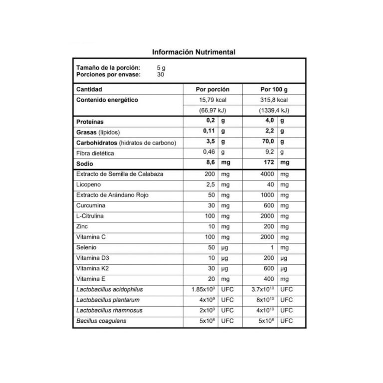 Suplemento alimenticio 150g Prolif - 30 tomas - Prolif